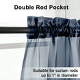 OVZME Sheer Curtain Panels 84 inch length 4 panels, Solid Voile Top Dual Rod Pockets Stylish ...