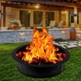 Fire Pit Ring 42x36x10 Inch, Smokeless Heavy Duty Solid Steel Fire Pit ...