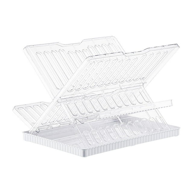 Dish Drying Rack Collapsible, Folding Dish Rack W/drain Tray, Organizer ...