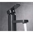 Sink High Temperature Baking Black Brass Bathroom Hot and Cold Single ...