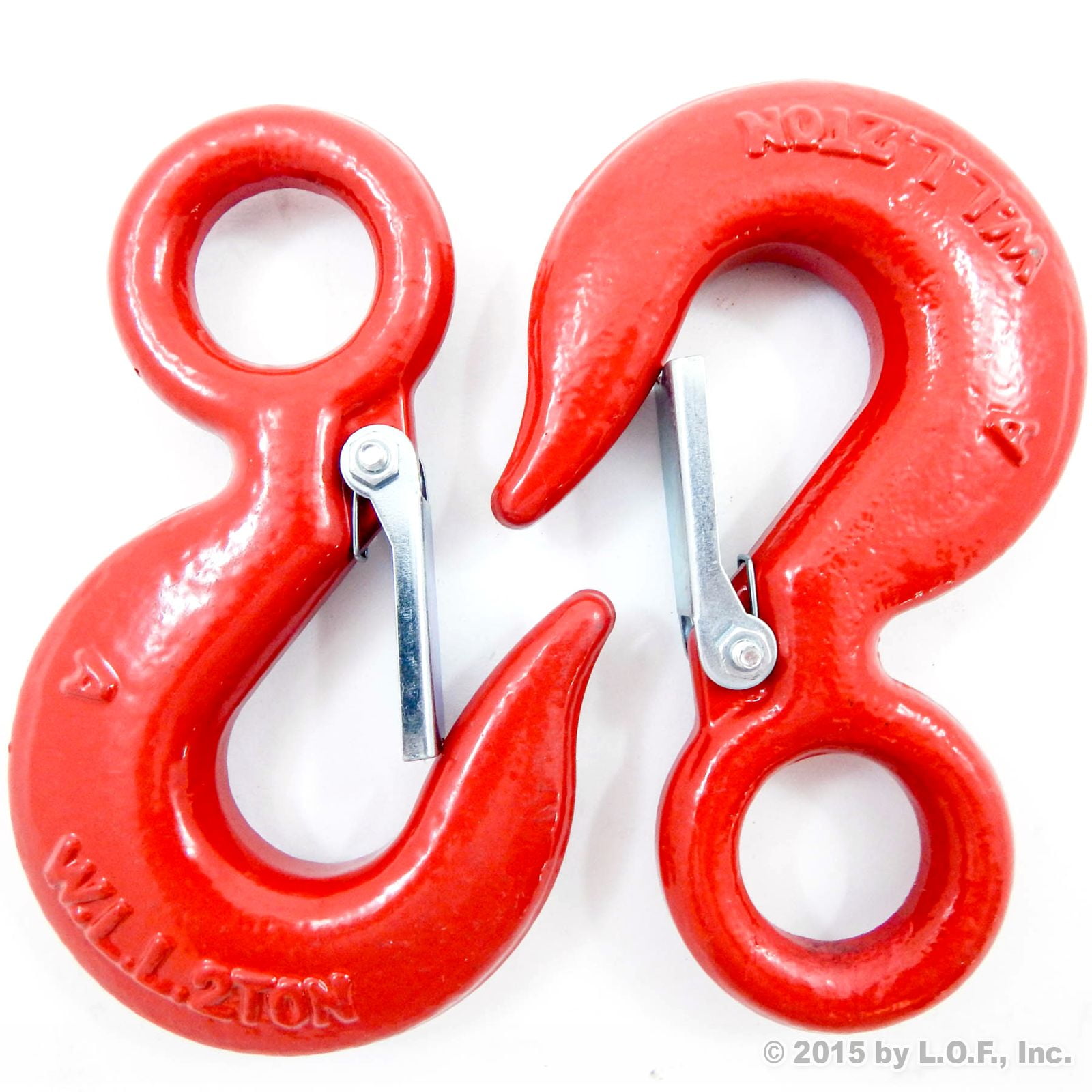 Red Hound Auto (2) Alloy Eye Shackle Hook with Latches - 4,000lb ...