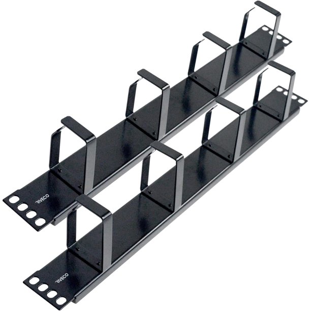 SHIQI-2PCS 1U Cable Management for Racks & Server Cabinets Managing ...