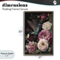 Stupell Industries Hummingbird & Lush Peonies Brown Framed Floater ...