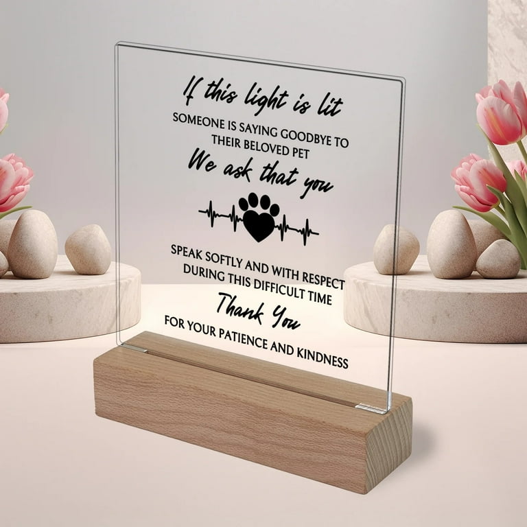 USB Powered Veterinary Memorial Light Veterinary Euthanasia Notice ...