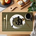 Circle Oil Word Cotton Linen Placemats Set of 2, Japanese Circle Oil ...