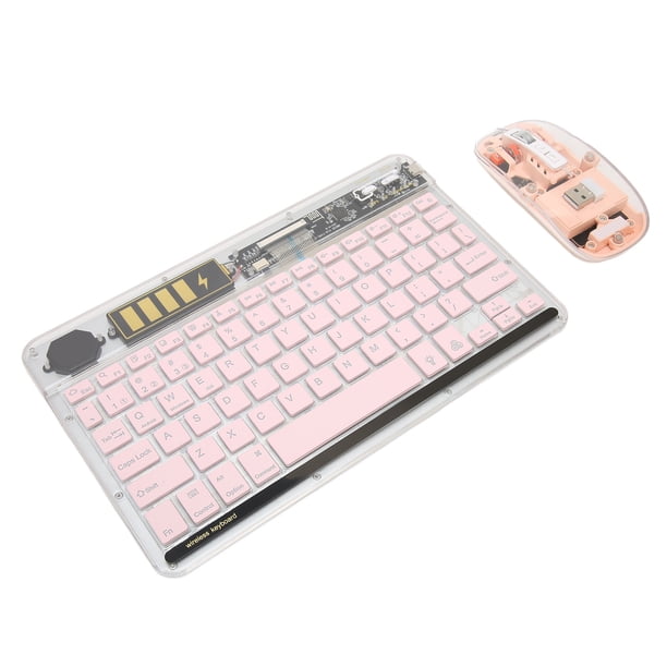 Keyboard Mouse Combo,Transparent Wireless Keyboard Mouse Wireless ...