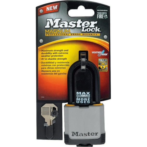 Master Lock 2" H x 1-3/16" W x 2" L Vinyl Covered Steel Ball Bearing ...