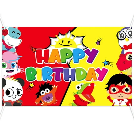 Ryan Party Banner Decorations, Inspired Happy Birthday Backdrop Red ...