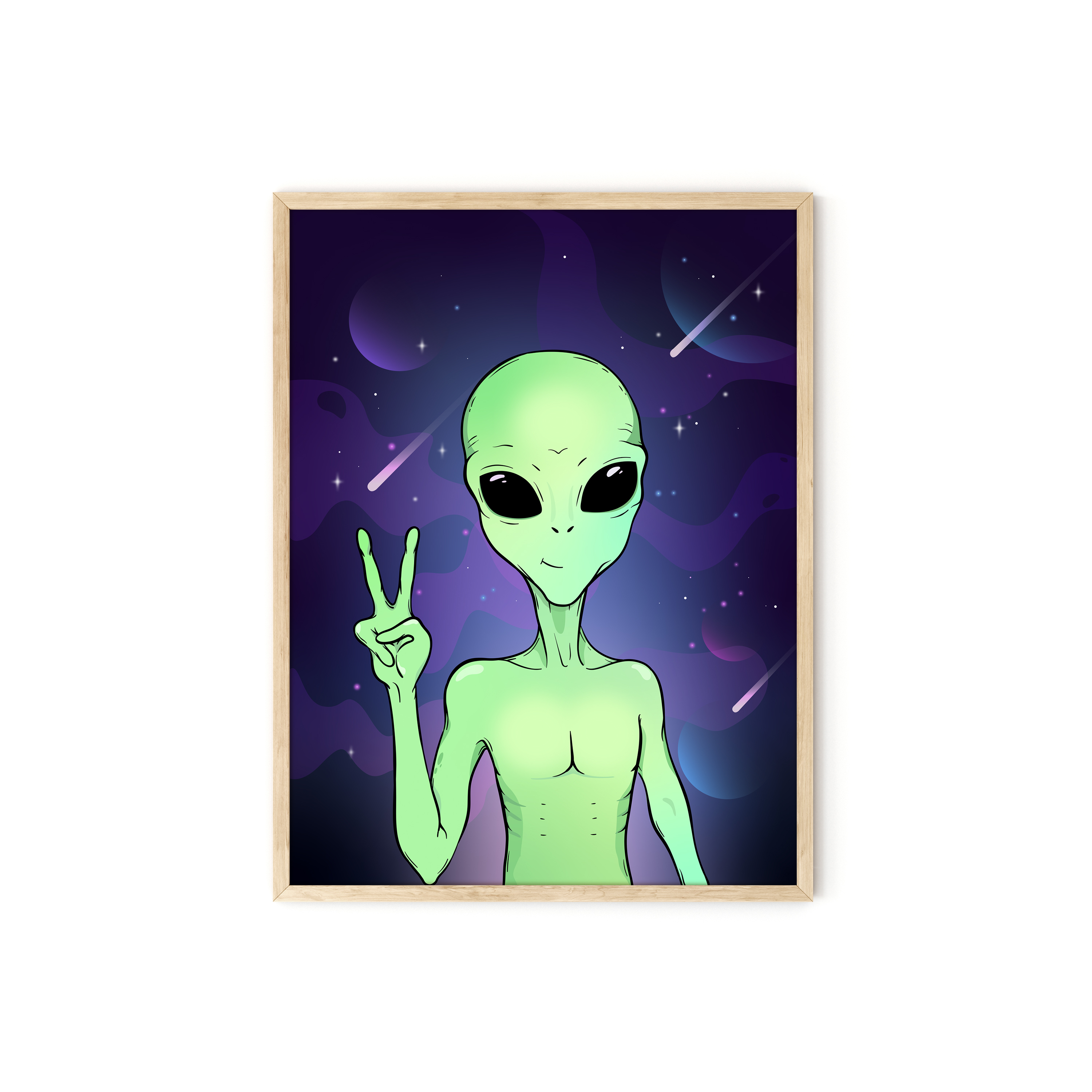 Haus and Hues Trippy Alien Poster & Alien Decor Edgy Posters Trippy ...