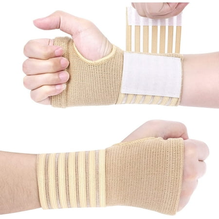 Elastic Wrist Brace for Joint Pain - Ideal for Sprains, 1 Pair Wrist ...