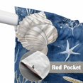 Coral Shell Starfish Swag Curtain Valance for Window 2 Panels Blue ...