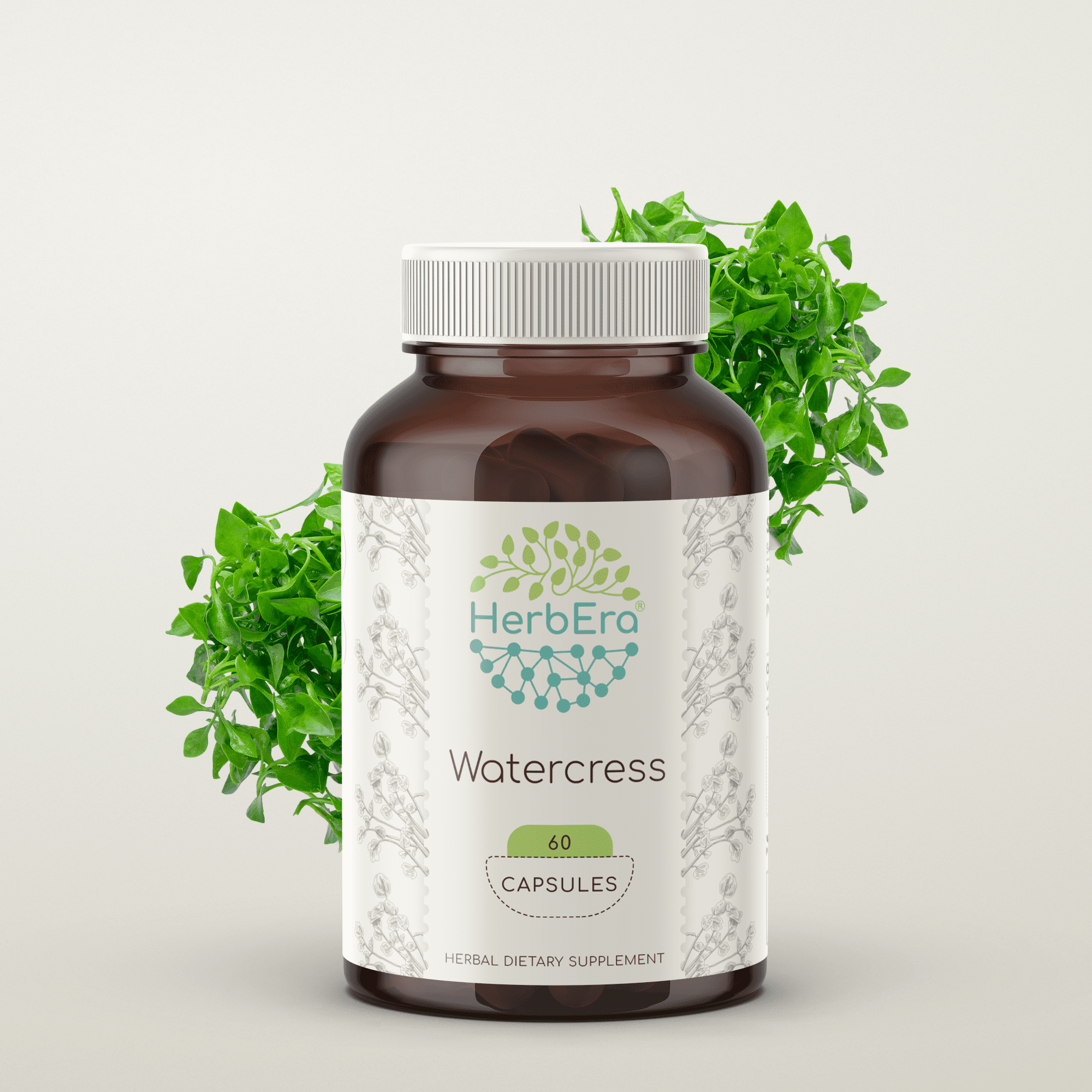Watercress 60 Capsules, 400 mg, Organic Watercress (Nasturtium ...