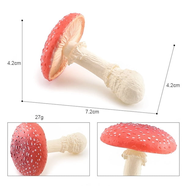 Amyove Simulation Vegetable Plant Figurines Realistic Mushroom Action ...