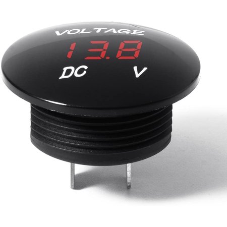 Digital Voltmeter, Mini LED Round Battery Tester 12 Volt / 24 Volt ...