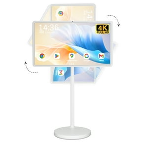 Wireless Portable TV on Wheels, Rolling Tablet with Smart Touch Screen ...