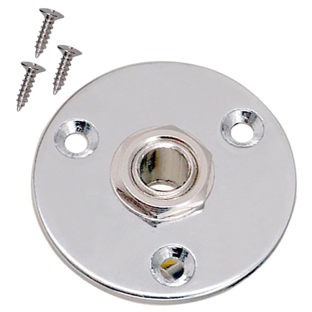 Guitar Jack Plate Pickup Output Jack Plug Socket 1/4" For Guitar Bass ...