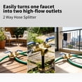 APPLAYERR Solid Brass Y Type Hose Splitter 2 Outlet Screw On ...