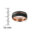 Metal Masters Mens Tungsten Carbide Ring Dome Sandblasted Black Rose