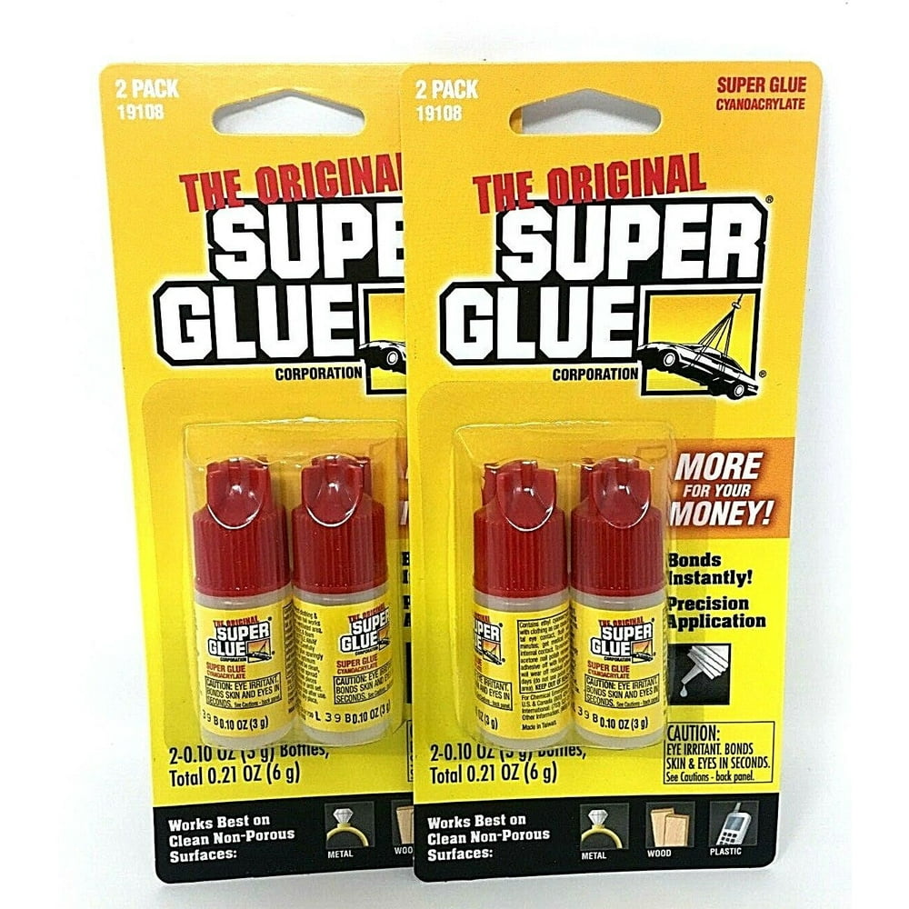 Super Glue Spill Resistant, 3 gm Bottle Pack of 2 - Walmart.com ...