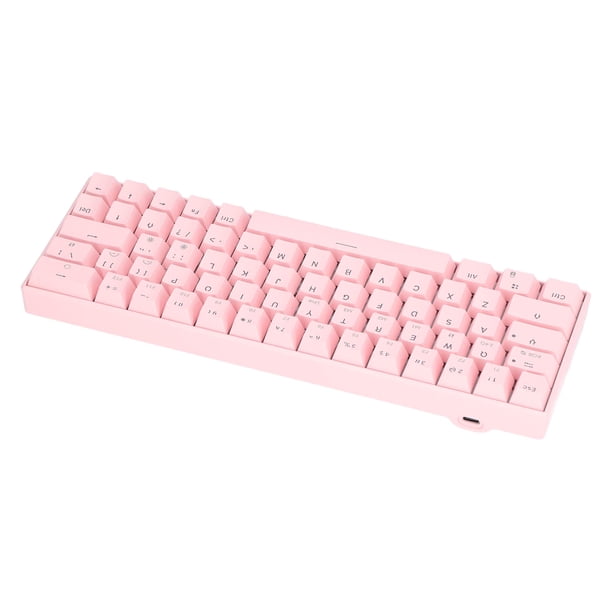 3 Modes Wireless Mechanical Keyboard, Pink Mechanical Keyboard 3 Modes ...