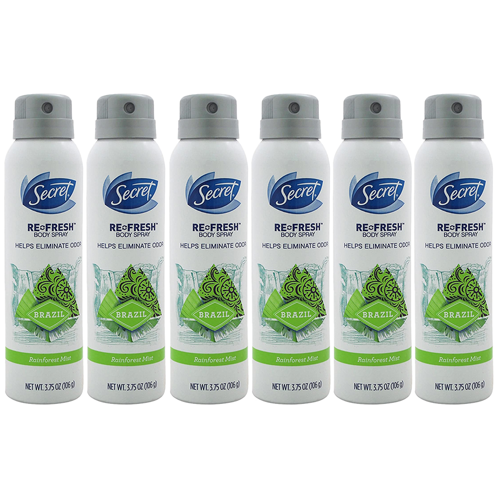 Pack of 6 New Secret Destinations Brazil Rainforest Mist Womens Body ...