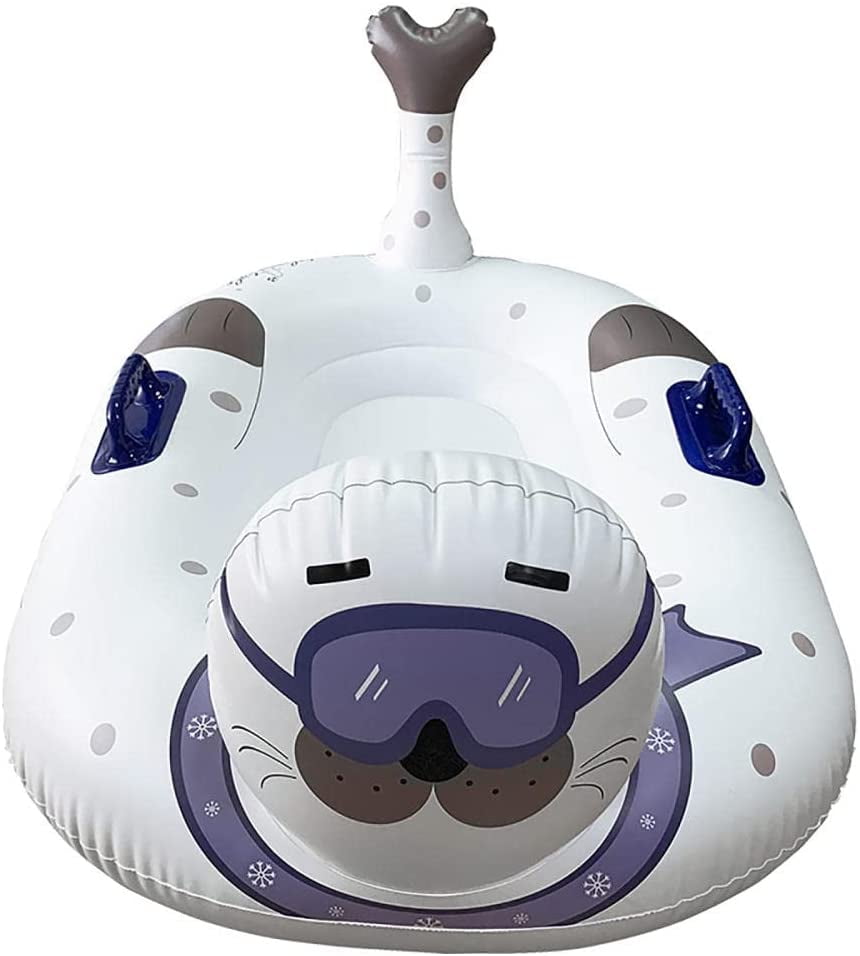Inflatable Snow Sled, Kids and Adults Heavy-Duty Giant Snow Tube with ...
