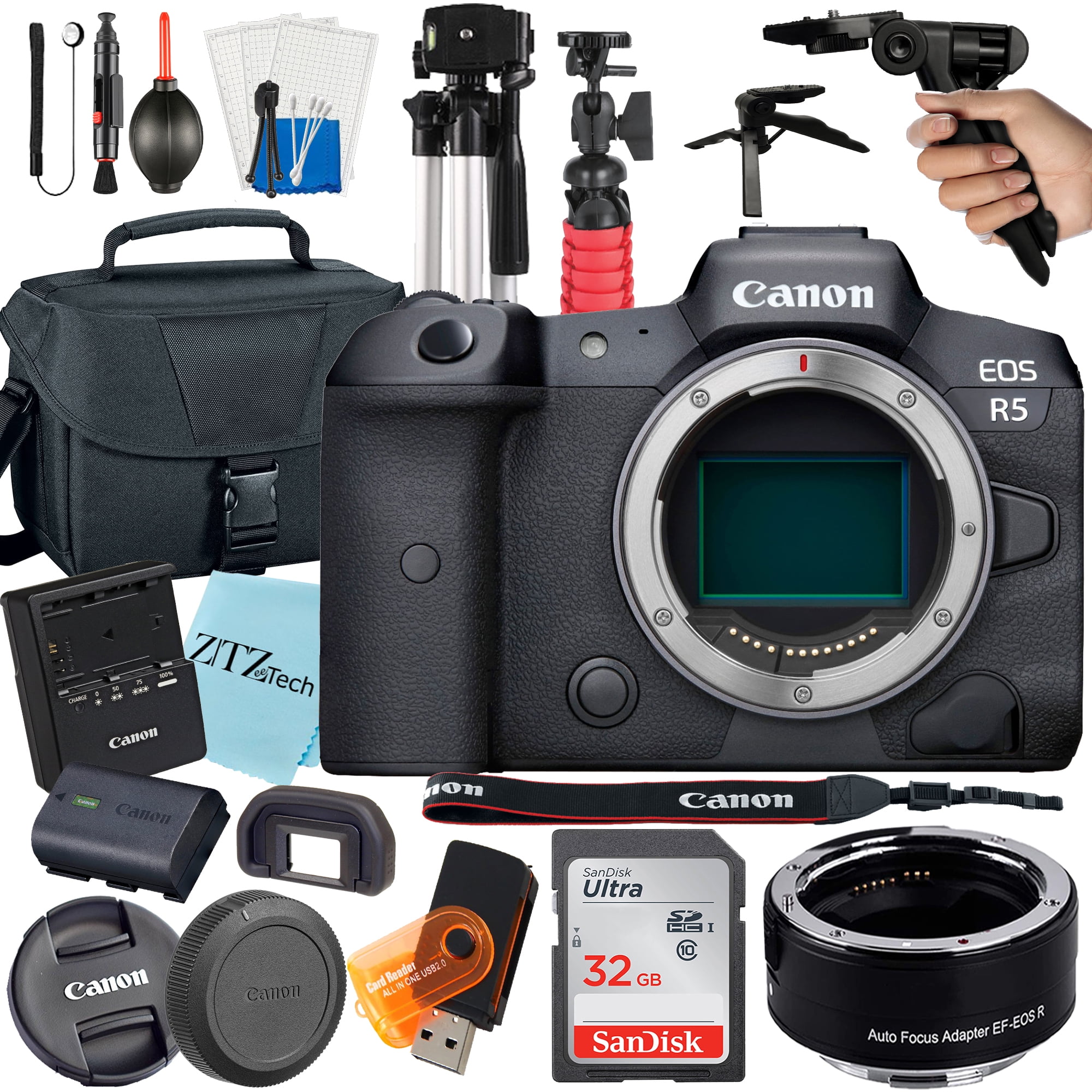 Canon EOS R5 Mirrorless Digital Camera (Body Only) with EF Mount ...