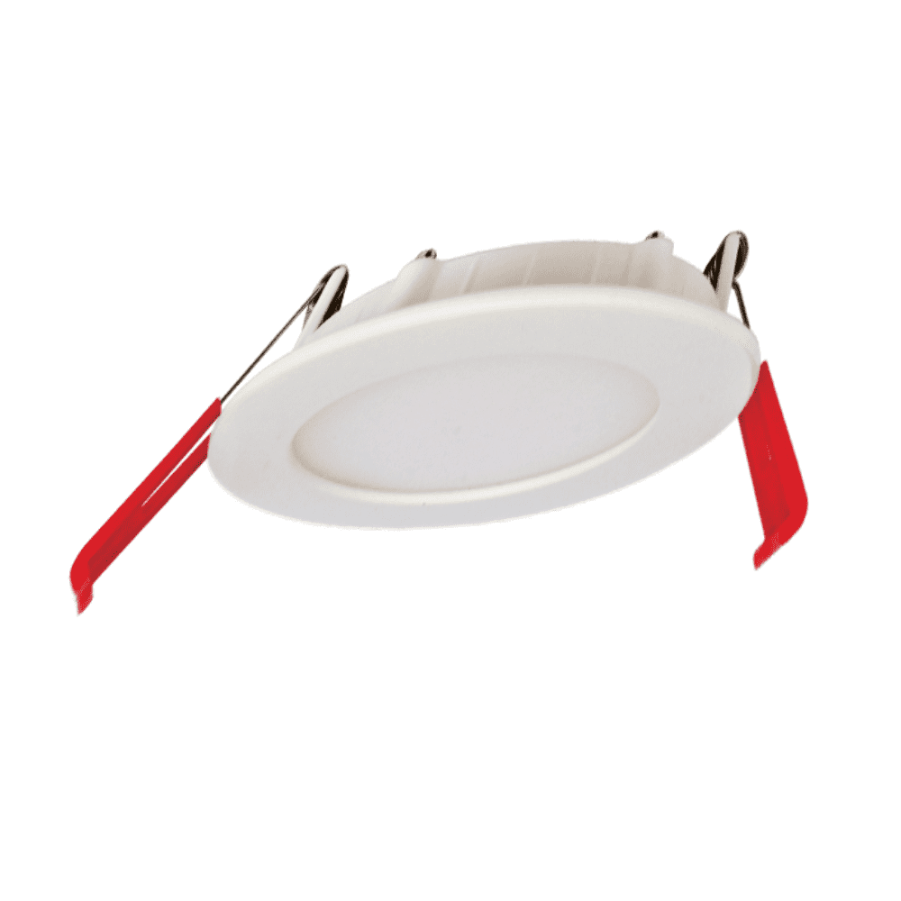 Perlglow 5 inch Slim Round Downlight Luminaire, White Finish, Wafer LED ...