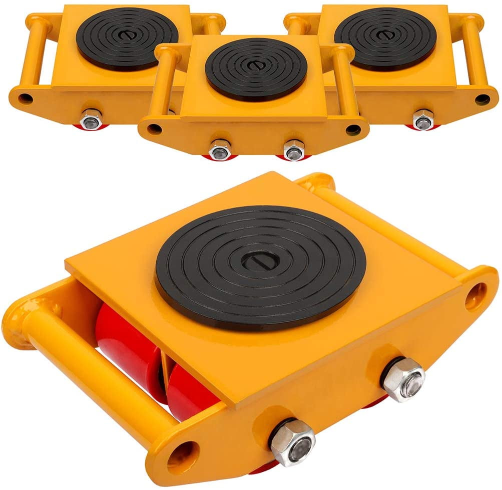 6T 13200 lbs Heavy Duty Machine Dolly Skate Machinery Roller Mover ...