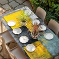 Abstract Color Block Fitted Rectangle Tablecloth 24" x 50" Yellow Block ...