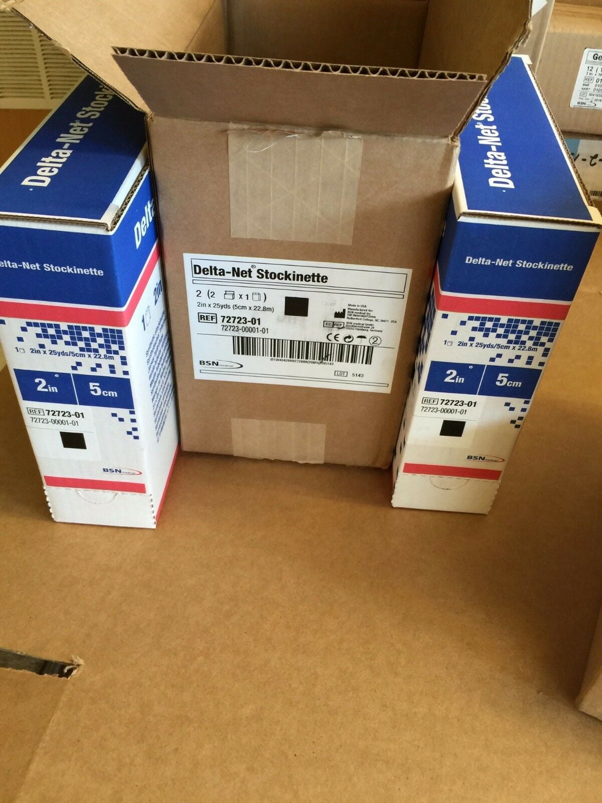 Stockinette Delta-Net 2"x25Yd Orthopedic Synth Black LF 1RL/CS, 2 RL/CS ...