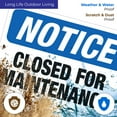 Closed For Maintenance Sign, OSHA Notice Sign, - Walmart.com