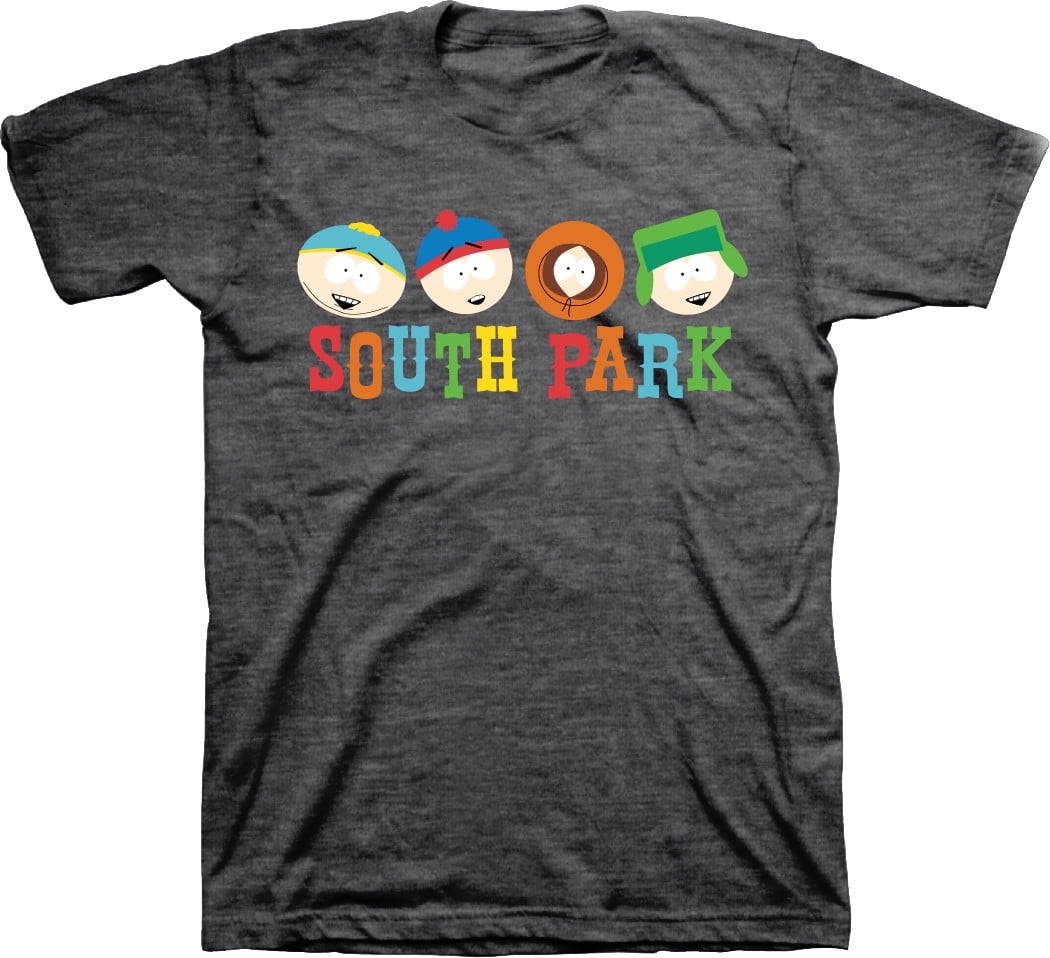 Mens South Park Logo Shirt - Cartman, Kenny, Kyle & Stan Tee - Classic ...