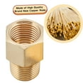 U.S. Solid 3/8 in MNPT x 3/8 in FNPT Brass Fitting Pipe Adapter Pack of ...