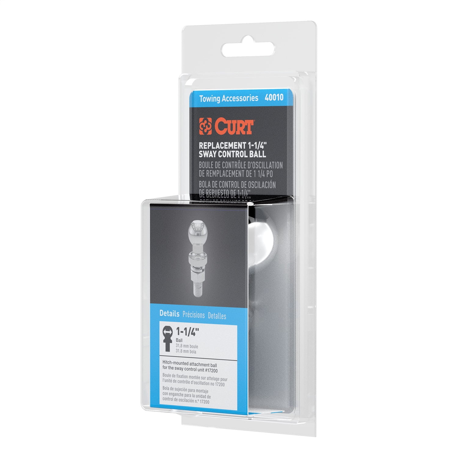 Click here for Curt 40010 1 1/4 In. Sway Control Ball 1 1/4 In prices