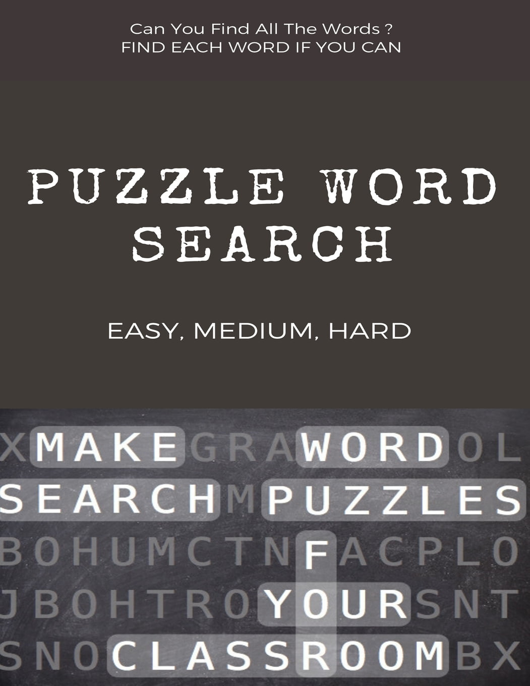 Can You Find All the Words ? Puzzle Word Search Easy, Medium, Hard ...