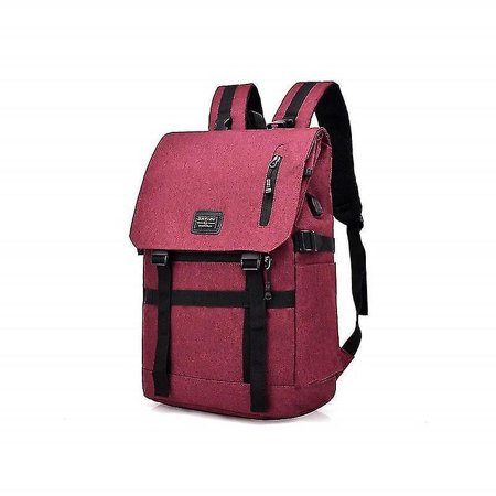Flexible backpack with USB-wine red | Walmart Canada
