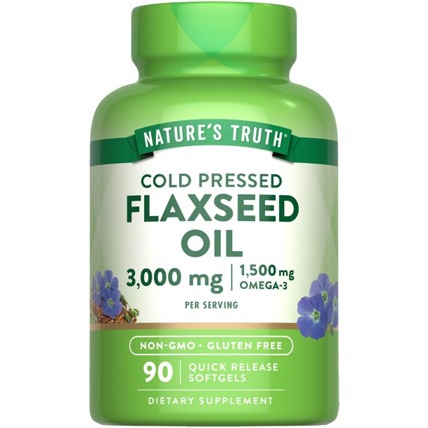 Cápsulas blandas de aceite de linaza Supplement Nature's Truth, 90 ...