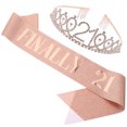 1 Set Birthday Sash Tiaras Girls 21st Birthday Crown Headdress Party ...