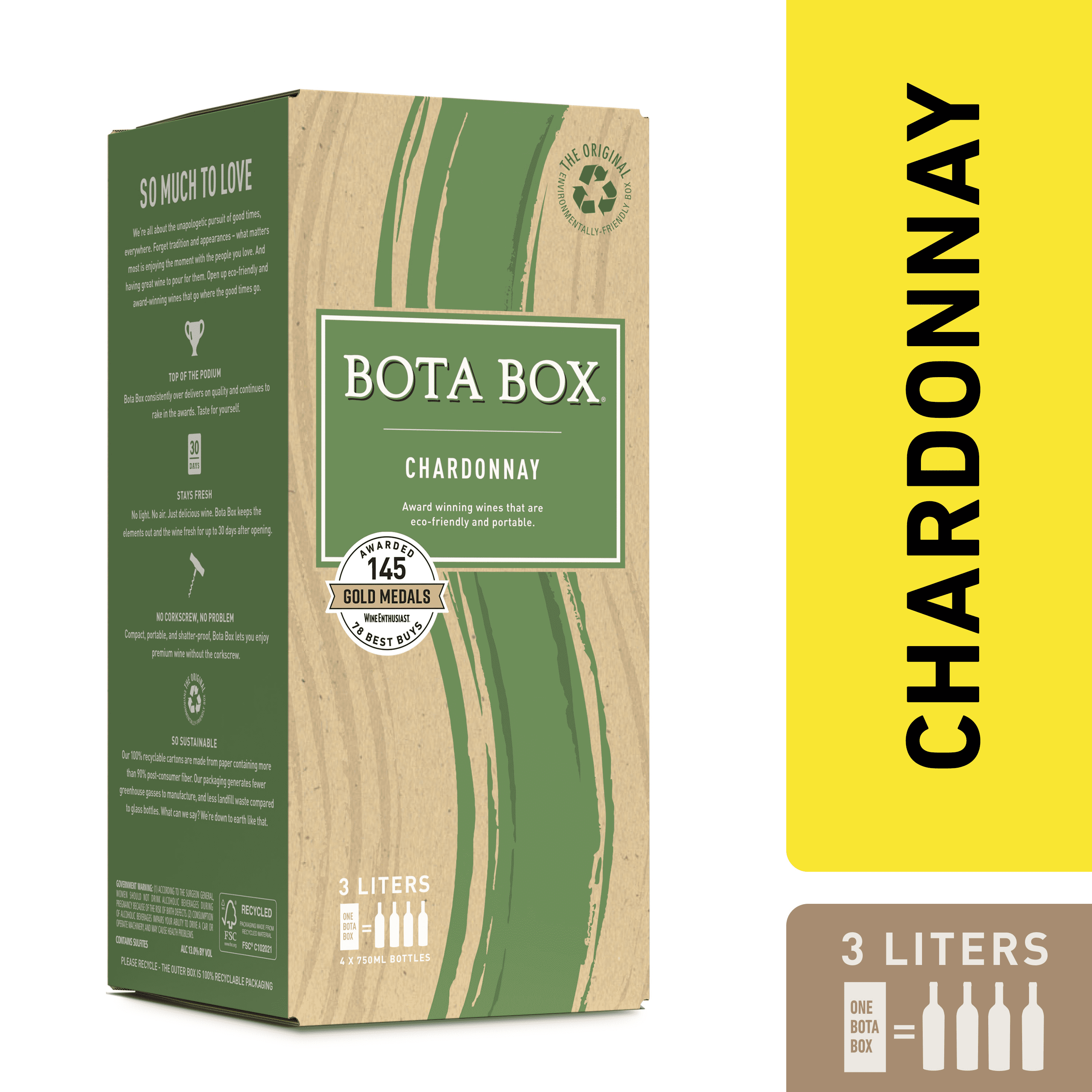 Bota Box Sauvignon Blanc White Wine, 3L (4 750ml bottles) - Walmart.com