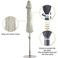 Abba Patio 11' Market Push Button Tilt and Crank Patio Umbrella ...