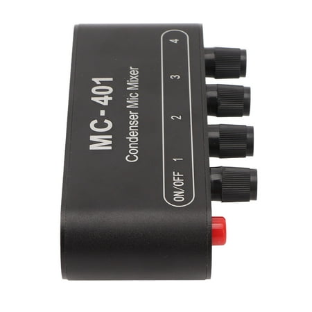 Condenser Microphone Mixer, 4 In 1 Out Mic Mixer Small Plug And Play ...