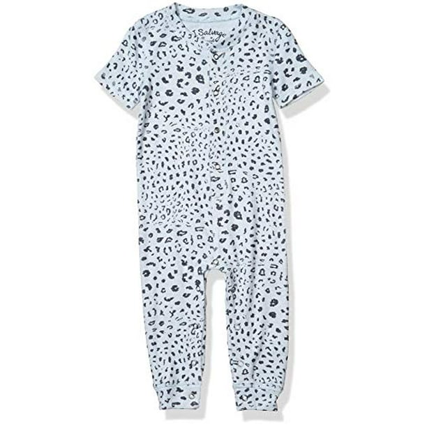 PJ Salvage Kids Baby Kids, Sleepwear Peachy Pajama Romper, Blue, 6/12 ...