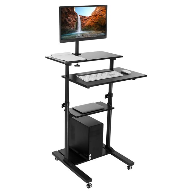 Mount-It! Mobile Stand Up Desk | Computer Rolling Presentation Cart ...
