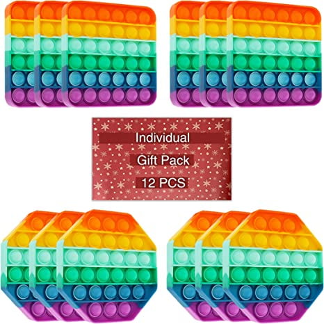 Click here for 12 Pack Andii Silicone Pop Its Fidget Toy Bubble P... prices