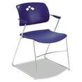 Safco Veer Flex Back Stack Chair with Arm - Blue Seat - Blue - 4 ...