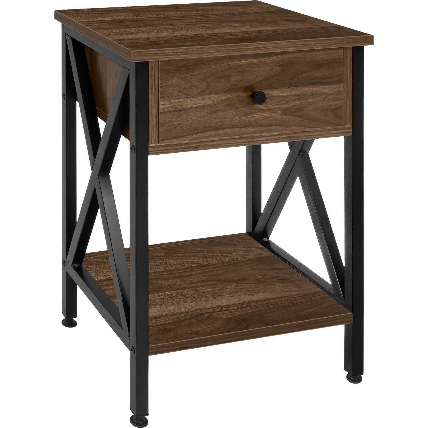 Buro Rustico Madera Cafe Recamara Habitacion Mesa De Noche | Walmart en ...