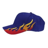 Mens Race Car Embroidery Flaming Racing Baseball Cap Royal Blue ...