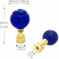 2-Pack Crystal Lamp Finials 2 Inch, Antique Brass Base & Crystal Ball ...