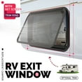 KOJEM Universal RV Exit Window 36" W x 22" H Optional Trim Camper RV ...